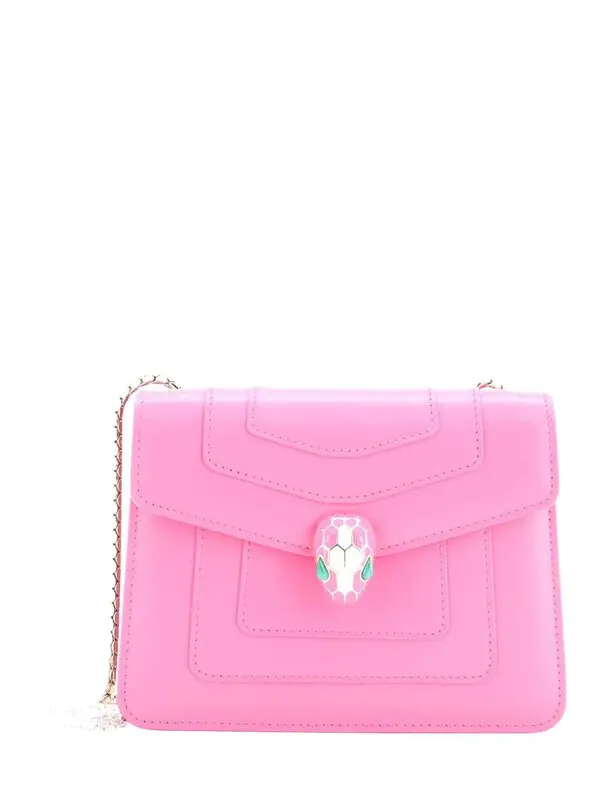 BVLGARI Serpenti Forever Square Shoulder Bag Leather Small - Pink