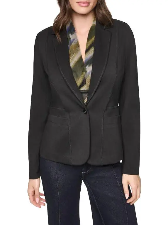 Dkny Soho Ponte One Button Blazer - Black