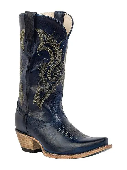 FREEBIRD Woody Leather Western Boots - Blue