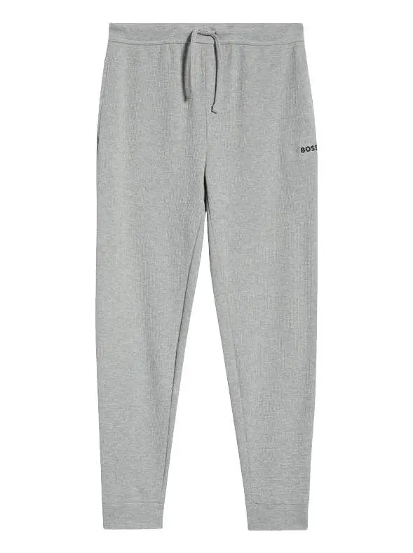 BOSS Waffle Knit Joggers - Medium Grey