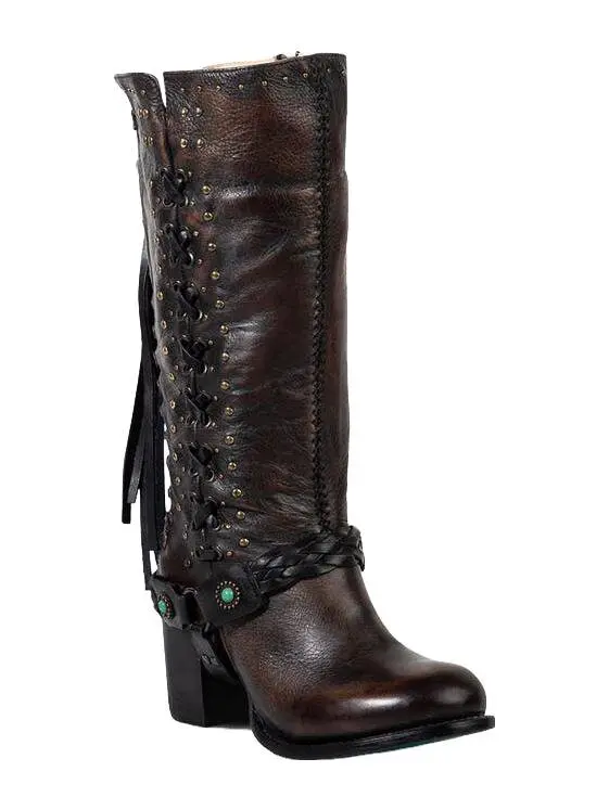 FREEBIRD Buck Knee High Boots - Black
