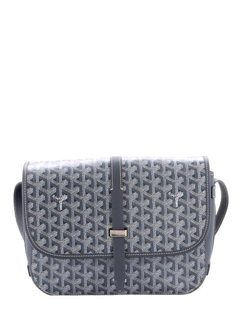 Goyard Belvedere Ii Messenger Bag Coated Canvas Mm - Grey