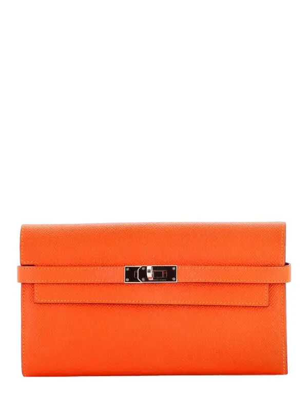 Hermès Kelly Wallet Epsom Long - Orange