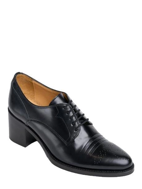 THE OFFICE OF US Miss Button Midheel Oxford - Black