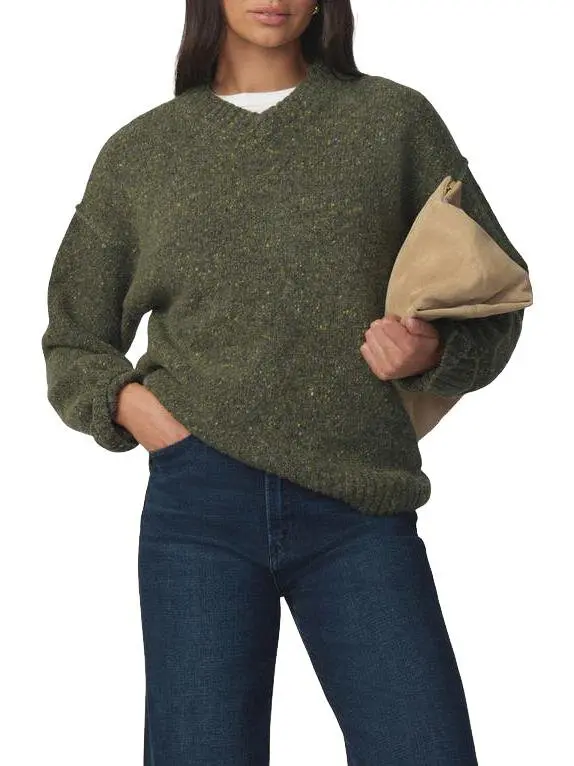 Joe's Jeans Cotton & Cashmere V-neck Sweater - Moss