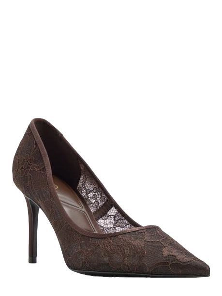 Aldo Khylie Lace Pointed Toe Stiletto Pumps - Brown Primary/multi