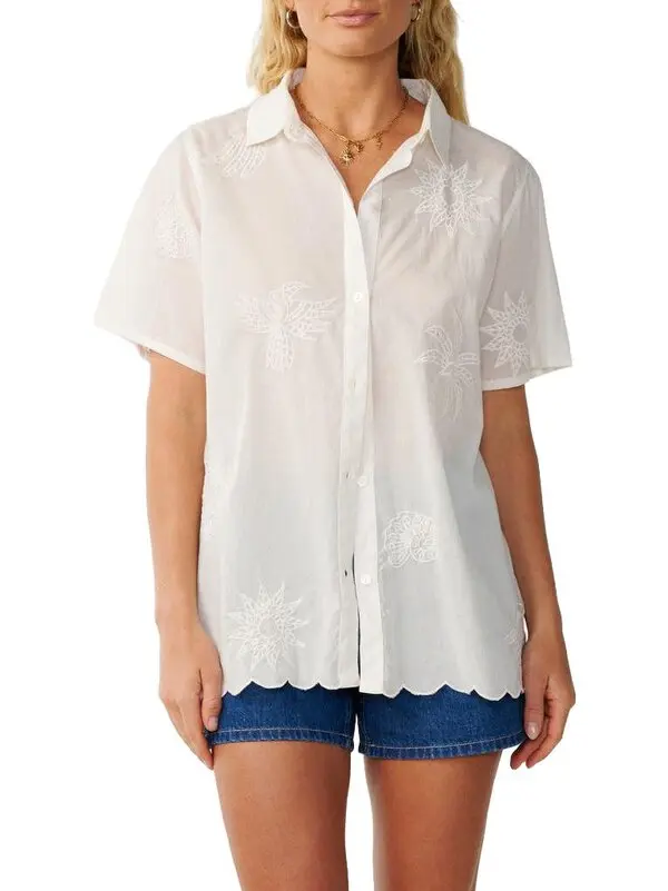 Rip Curl Bossa Nova Embroidered Shirt - Bone