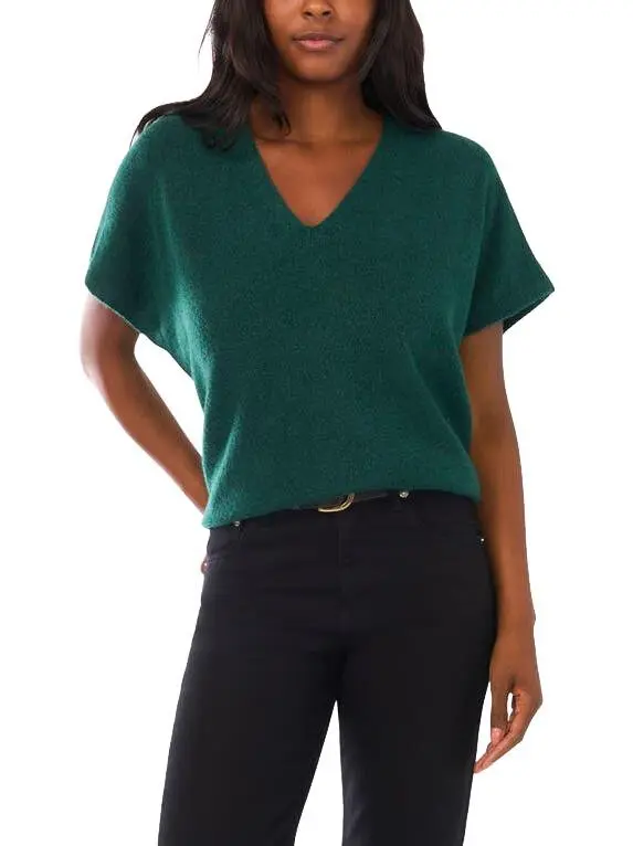 Vince Camuto V-neck Short Sleeve Boxy Sweater - Wise