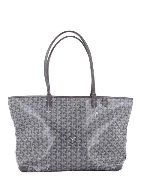 Goyard Artois Tote Coated Canvas Mm - Grey