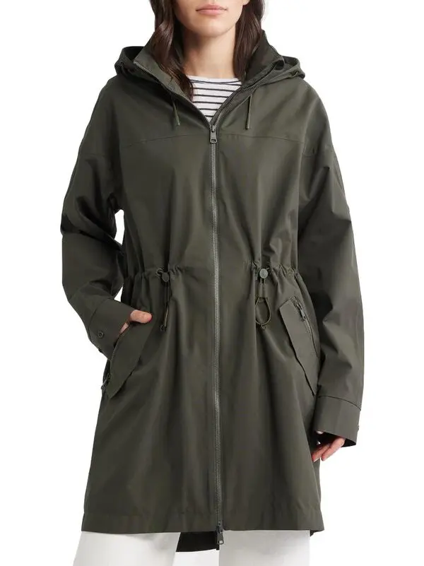 LOLE Piper 2.0 Waterproof Rain Jacket With Drawstring Waist - Olive