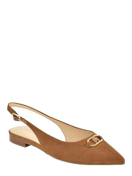 Tommy Hilfiger Vesly Pointed Toe Slingback Flat - Rich Walnut