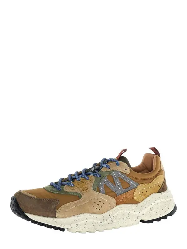 FLOWER MOUNTAIN Solin Technical Nylon And Nubuck Sneakers - Brown
