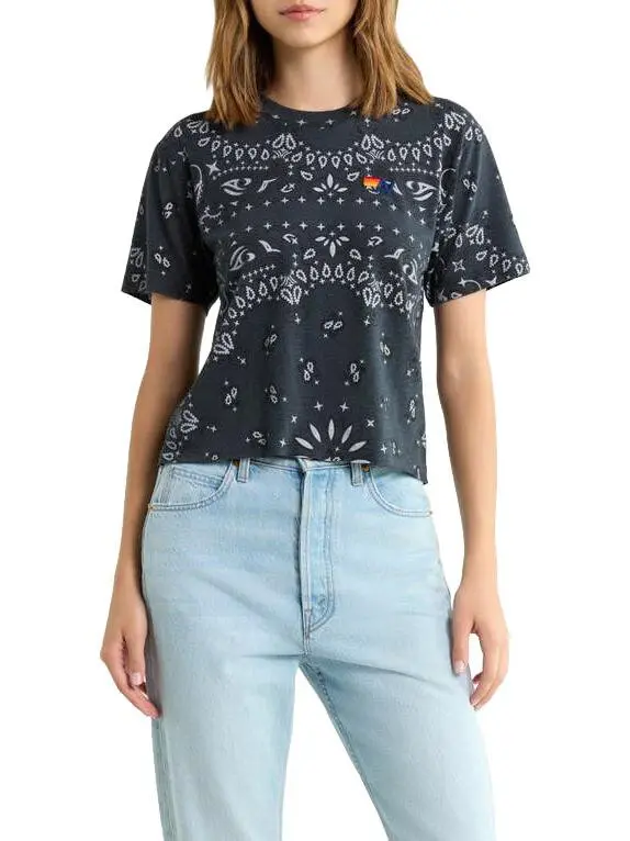 Aviator Nation Bandana Boyfriend T-shirt - Charcoal