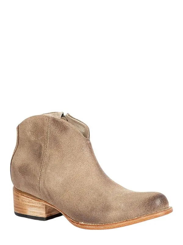FREEBIRD Suede V-cut Ankle Boots - Beige Suede