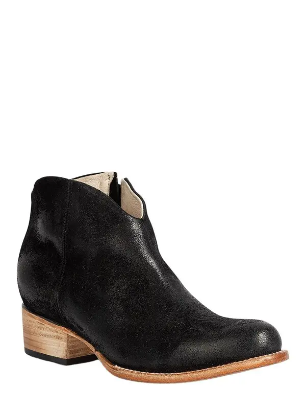 FREEBIRD Suede V-cut Ankle Boots - Black Suede