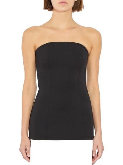 THE PARK Olga Strapless Tunic - Noir