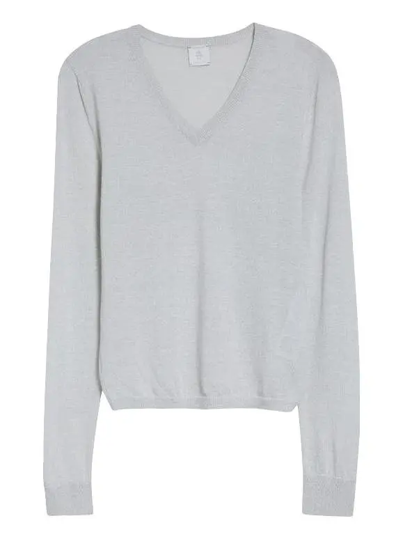 Eleventy Wool Blend V-neck Sweater - 150 Cream