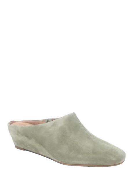 Gentle Souls Carmena Wedge Mule - Algae Suede