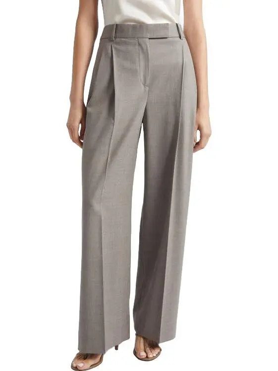 REISS Darcy Wool Blend Tailored Pants - Light Grey