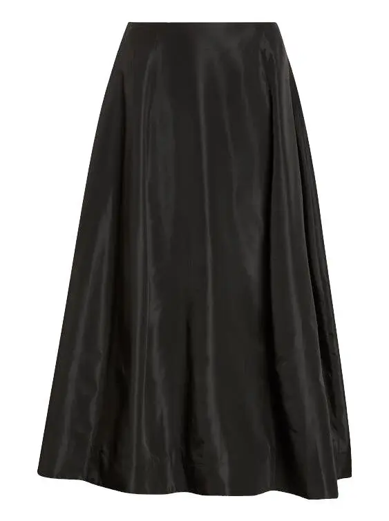 Simone Rocha Sculpt Ripple Taffeta Midi Skirt - Black
