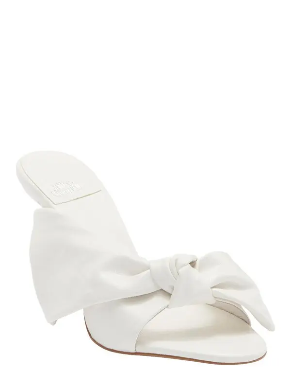Jeffrey Campbell Spoiled Stiletto Sandal With Bow Detailing - White