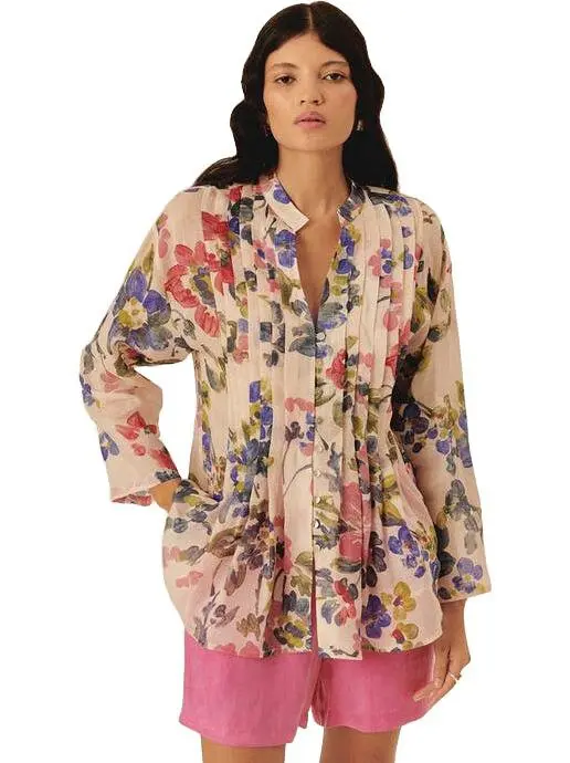 EXQUISE Jazlyn Floral Printed Blouse - Multi Color