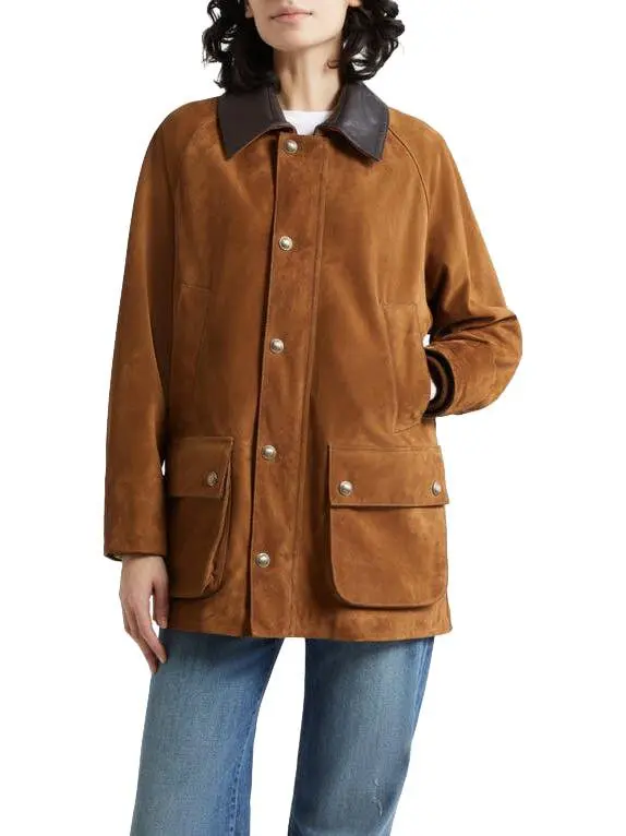 NILI LOTAN Kedem Suede Leather Parka - Martora