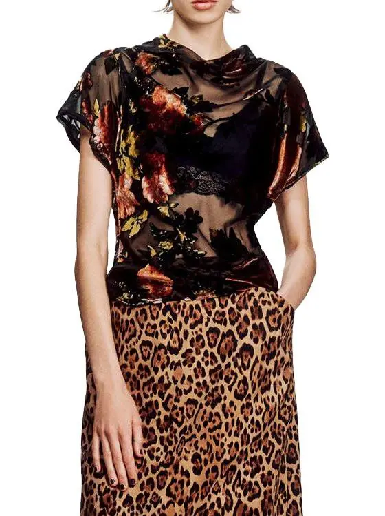 Anna Sui Folia Devoré Top - Russet Multi