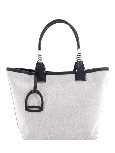 Hermès Sac Steeple Tote Toile With Leather 28 - Black