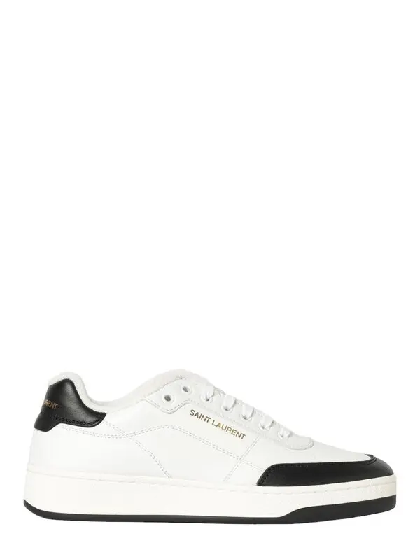Saint Laurent Calf Leather Sneakers - White