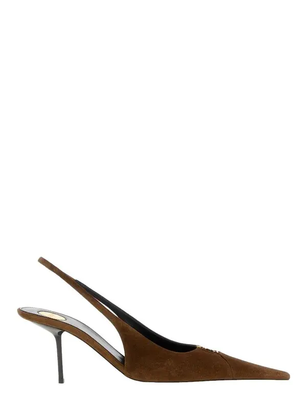 Saint Laurent Slingback Pumps - Cream