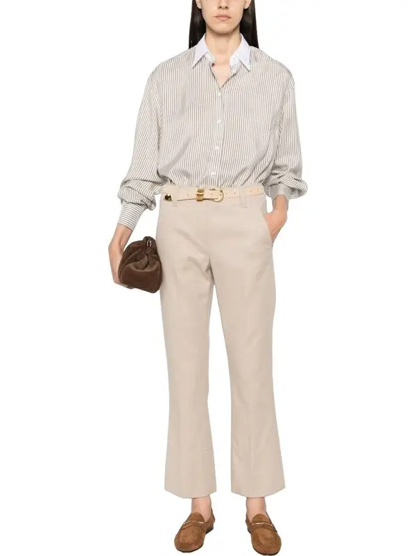 Brunello Cucinelli Vertical Stripe Silk Shirt - Multicolor