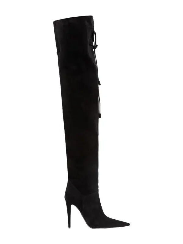 GIUSEPPE ZANOTTI Suede Over The Knee Stiletto Boots - Multicolor