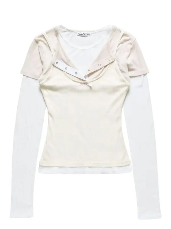 Acne Studios Layered Effect Top With Bow Detail - Multicolor