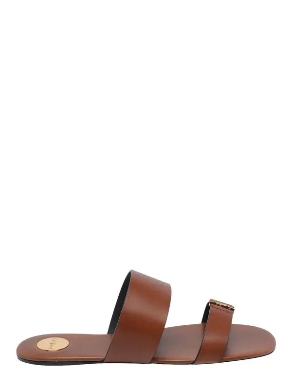 Saint Laurent Heeled Leather Sandals - Brown