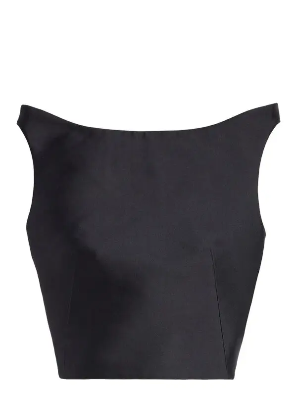 JIL SANDER Silk And Wool Cropped Top - Multicolor
