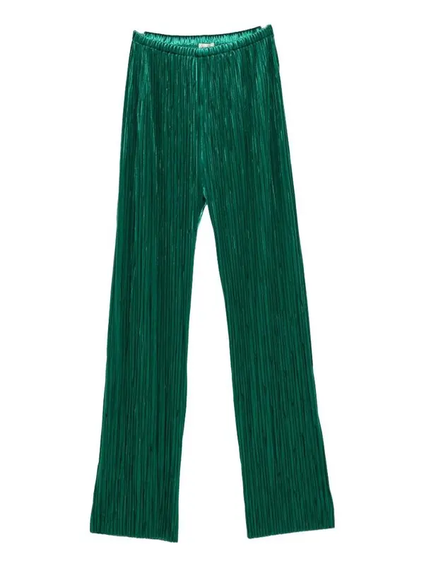 FORTE_FORTE Pleated Satin Trousers - Multicolor