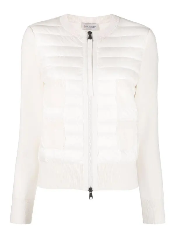 Moncler Wool And Nylon Padded Cardigan - Multicolor