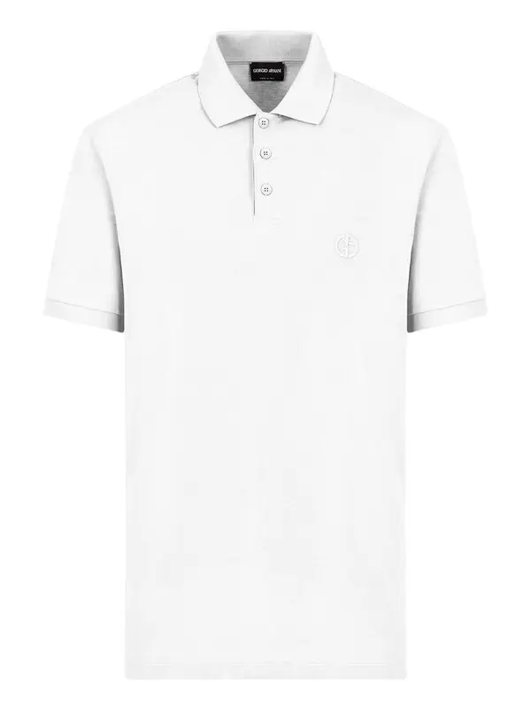 Giorgio Armani Logo Cotton Polo Shirt - Multicolor
