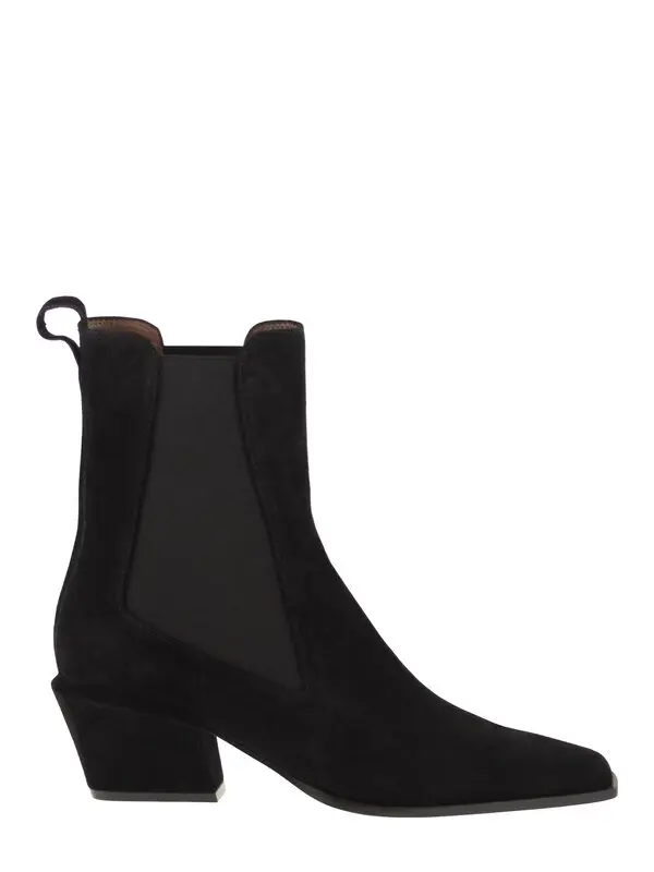 Paris Texas Bettina Suede Chelsea Ankle Boots - Black