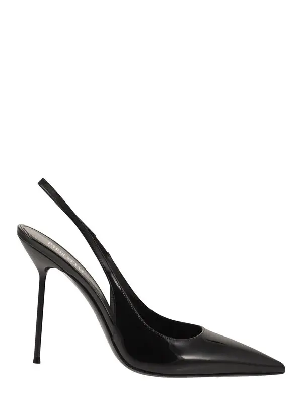 Paris Texas Lidia Slingback 105 Patent Leather Pumps - Black