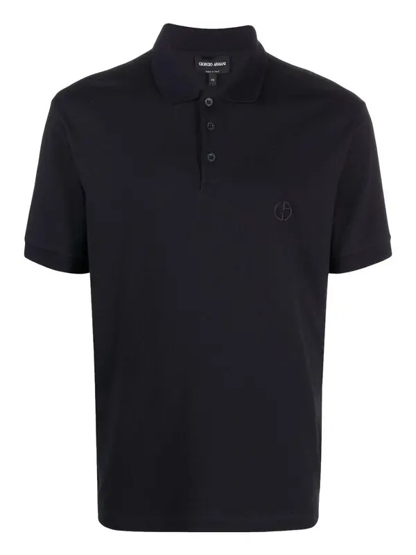 Giorgio Armani Logo Cotton Polo Shirt - Multicolor