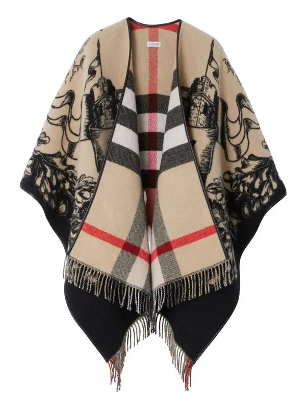 Burberry Wool Poncho - Multicolor