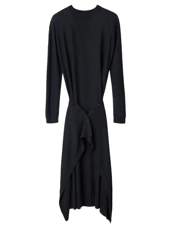 LEMAIRE Wool Blend Long Dress - Multicolor