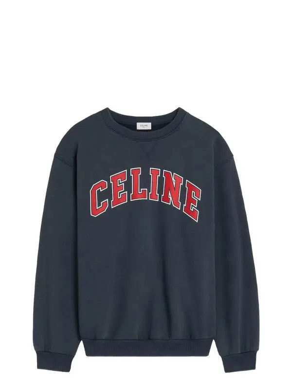 Celine Logo Cotton Sweatshirt - Multicolor