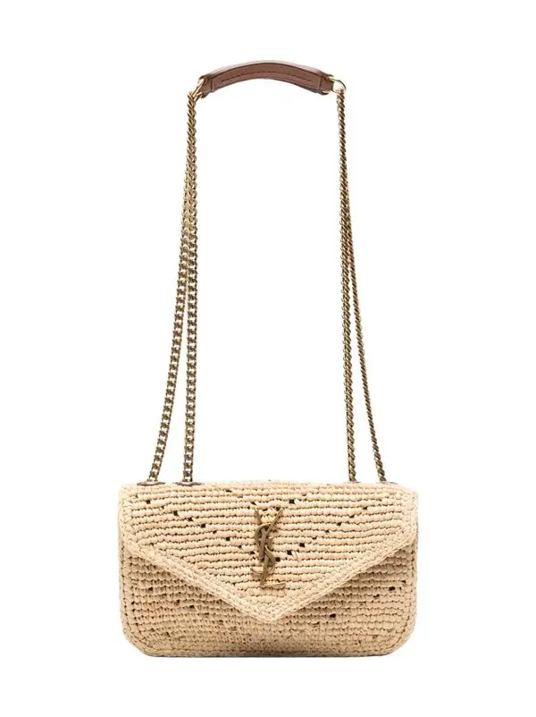 Saint Laurent Loulou Raffia Mini Bag - Multicolor