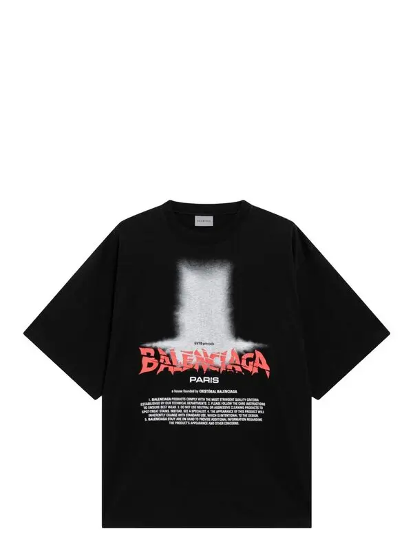 Balenciaga Printed Cotton T-shirt - Multicolor