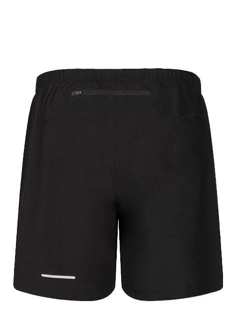 Asics Logo Back Zip Pocket Shorts - Black/silver