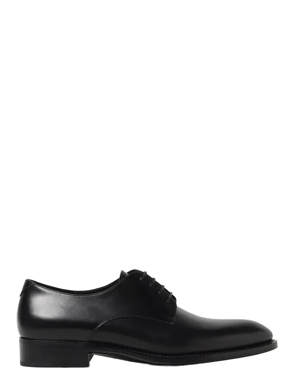 Saint Laurent Leather Derby Shoes - Black