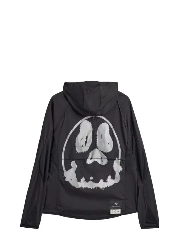 Adidas Graphic Print Hooded Jacket - Black